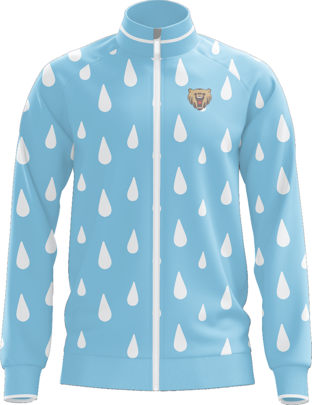 New Blue Sublimated Jacket with Water-drop Graphics - Buy custom jacket ...