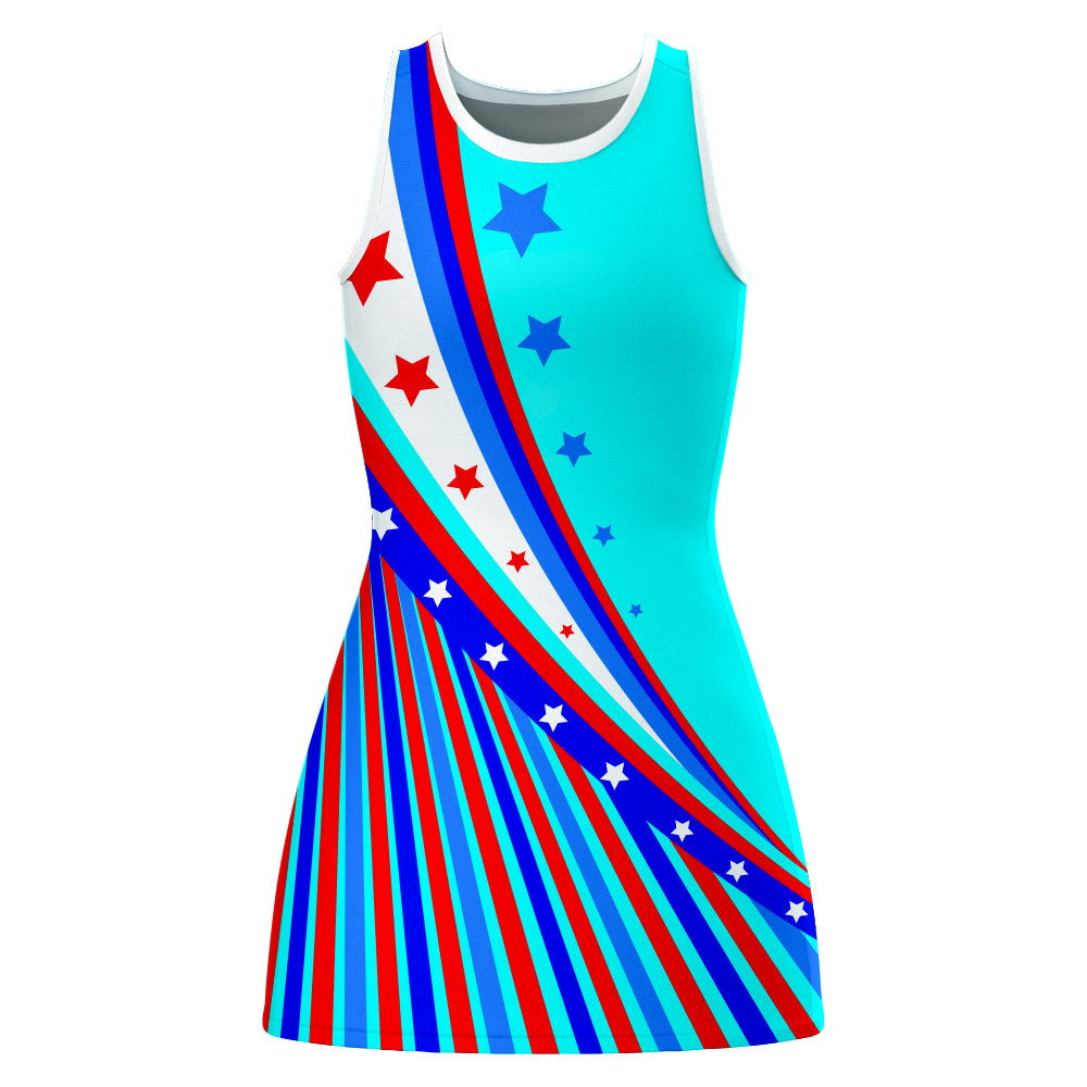 China Custom Sublimated light blue Netball Wear -Lycra manufacturers ...